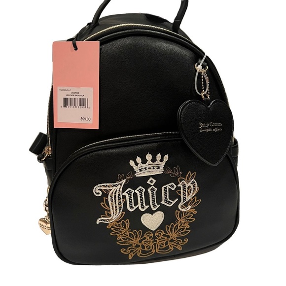 Juicy Couture | Bags | New Black Juicy Couture Backpack Purse Bag Msrp ...